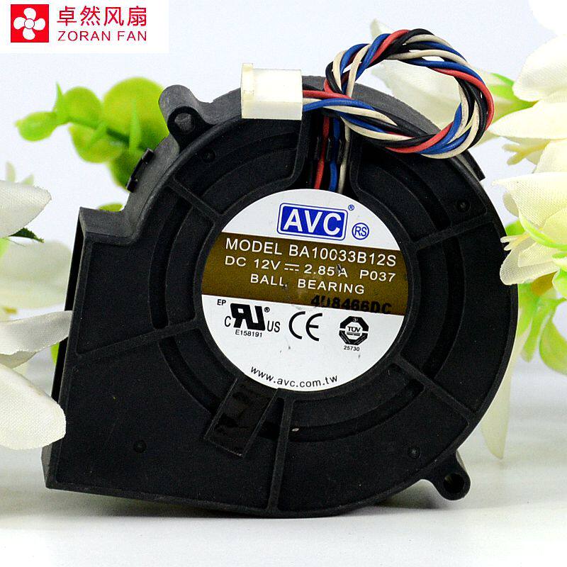AVC BA10033B12S 9733 12V 2.85A双滚珠大风量风扇离心涡轮鼓风机_虎窝淘