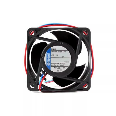 614JH ebmpapst风机 7.7W 24V 0.32A 6032小型高转速静音风扇