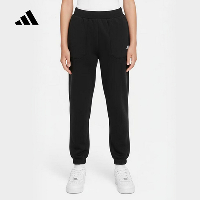 Adidas阿迪达斯男大童新款休闲舒适运动时尚儿童针织长裤KG5956