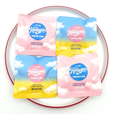 好邻居柠檬西柚味夹心硬糖两粒装富含维C散装休闲零食结婚喜糖果