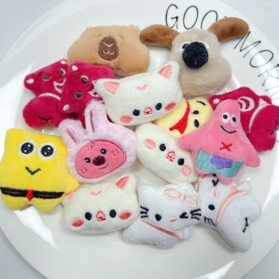 C70约5.5-6CM卡通填充棉玩偶随机14-15个diy手工材料配件满30包邮