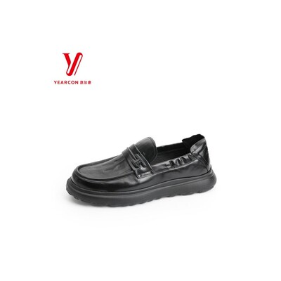 意尔康透气男鞋真皮脚蹬2026舒适一5512AE57640A新款皮鞋休闲春季