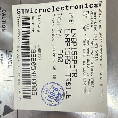 议价STMicroelectronics LNBP15SP-TR可维修