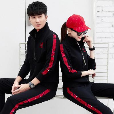 情侣运动套装三春秋季韩休闲套版装学生运动服秋装装卫61047117衣
