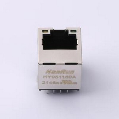 HY951180A 以太网连接器(RJ45 RJ11) 带LED 插件