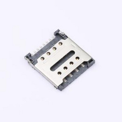 KH-SIM1616-8PIN SIM卡连接器 翻盖式 MicroSIM卡 卡座 SMD