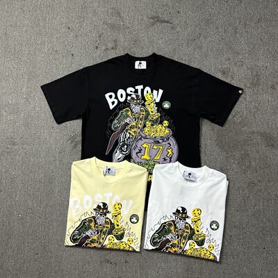 WARREN LOTAS美式富翁印花潮牌嘻哈高街夏T恤衫宽松纯棉圆领短袖