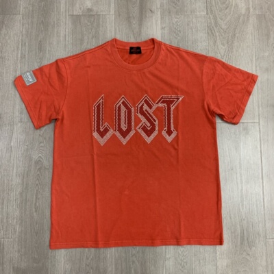 Lost intricacy字母印花烫钻美式潮牌嘻哈高街纯棉圆领短袖T恤衫