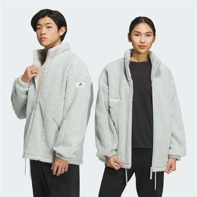 Adidas/阿迪达斯情侣款仿羊羔绒保暖运动休闲外套IQ1367 IQ1368