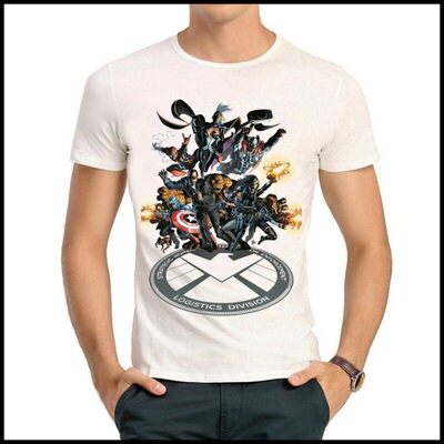 Agents Of SHIELD T-shirt 神盾特工局 T恤 白色短袖 T恤 电影T恤