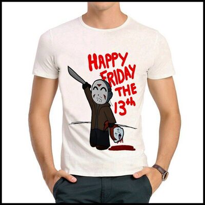 Friday the 13th T-shirt 十三号星期五 T恤 白色短袖T恤 电影T恤