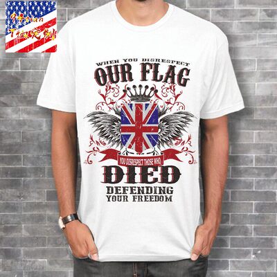 assc带中国中华民族五星红旗法国美国德国英国国旗的图案短袖t恤