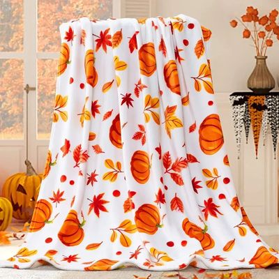 Halloween Throw Blanket for Couch Bed Halloween Fall Thanksg