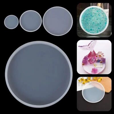 Round Square Rectangle Shape Coaster Base Silicone Mold Resi