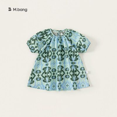 小一家圆领儿童印花裙子XQ25351