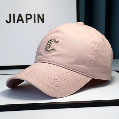 2025年新款立体字母刺绣棒球帽女生大头围显脸小软顶鸭舌帽男潮流