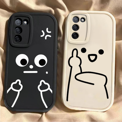 oppoA55手机壳oppoPEMM20套oppo新款PEMM00啊opa全包oppa防摔PEMMOO硅胶opp0pp0ppo555g男A55S5g女OP鄙视中指