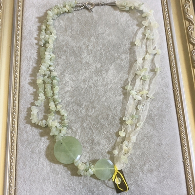 老货925配件天然石项链不退换5.70