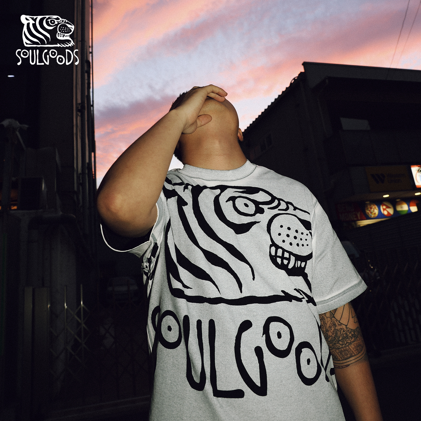 SOULGOODS灵魂虎官方 AOP TIGO S/S Tee 满版虎头印花短袖T恤26SS