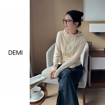 MISS RUILI 定制 2025秋季时尚百搭气质休闲连帽卫衣F1296