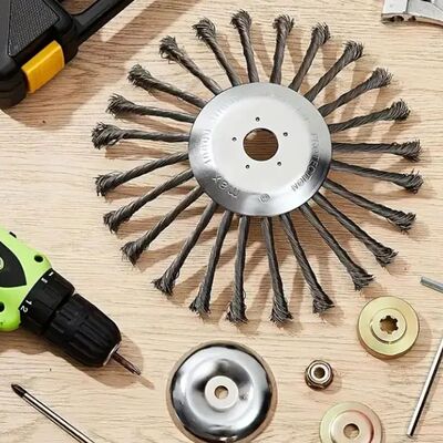 10inch Wire Brush Trimmer Head with Adapter Kits Knot Steel