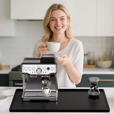 Silicone Coffee Mat Raised Edge Drain Mat Thicken Dish