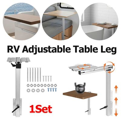 1Set RV Adjustable Table Leg 360 Degree Rotation Aluminum