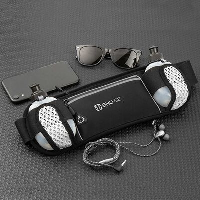 Running Belt with Bottles Fanny Pack with Adjustable Strap
