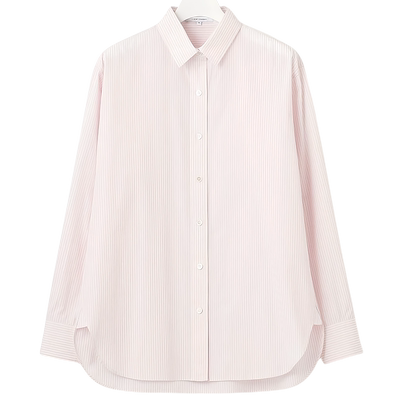 通勤纯棉小方领长袖衬衣商场同款