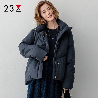 羊毛混纺白鸭绒羽绒外套商场同款