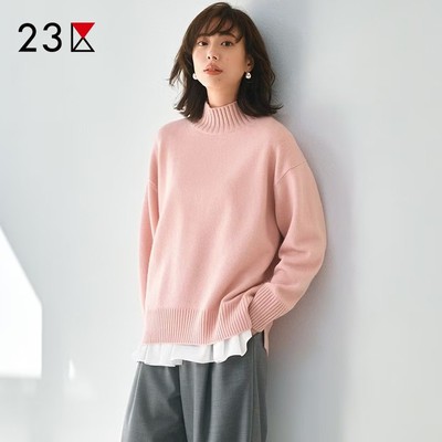 羊毛羊绒混纺半高领毛衣商场同款