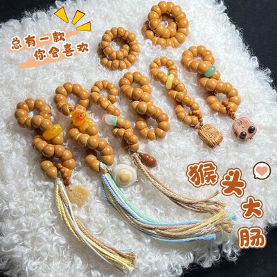 批发猴头蒜瓣大肠手串雕刻核桃文玩光珠单圈盘玩手持佛珠手链男女