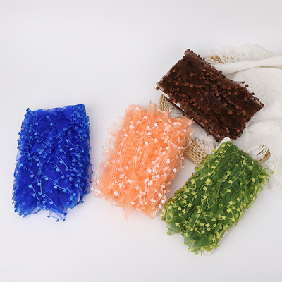 Snow gauze belt, lotus leaf edge, heart-shaped pleated lace