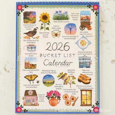 陀螺新品PREORDER 2026 Bucket List Calendar2026年愿望清单日历