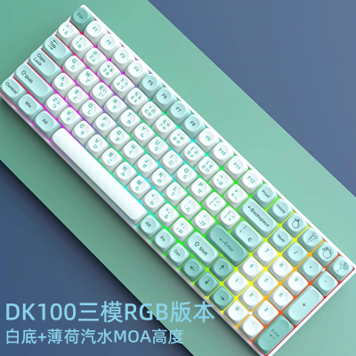 RGB彩灯静音轴客制化键盘黑吉蛇