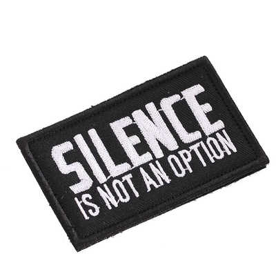 silence魔术贴沉默刺绣补丁配件