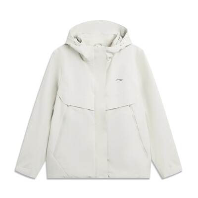 李宁2025冬户外CF溯女子防泼水宽松85%鸭绒三合一运动风衣AWBV092