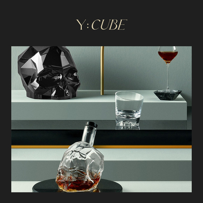 Y:CUBE土耳其进口Nude Memento Mori复古个性造型水晶酒具酒杯