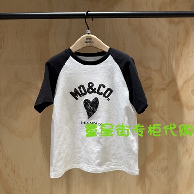 little moco专柜正品25年夏男女童亲子印花短袖T恤KBE2TEET09奥