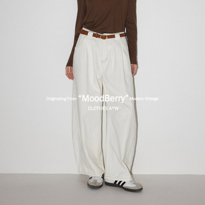 ModBery美式复古宽松白色