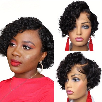 13x4x1 lace human hair wig deep wave真人发发套T 型发套