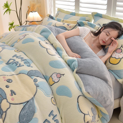 简约牛奶绒单件被套厂家直销