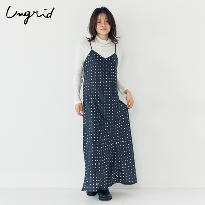 Ungrid25冬季新品吊带连衣长裙女