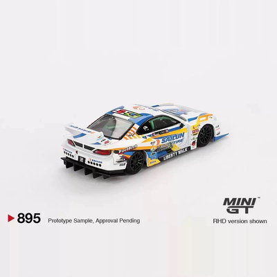 MINIGT 1:64 S15 SILVIA 漂移赛合金汽车模型成品摆件 #895