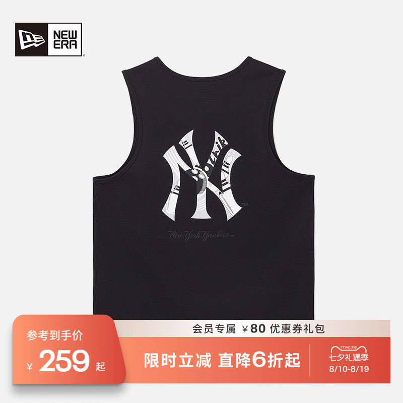 NEW ERA纽亦华春夏新款MLB无袖背心透气简约NY男女运动街头潮流