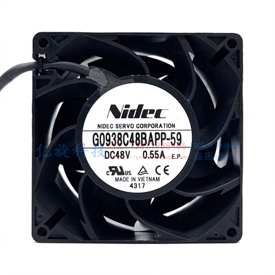 原装NIDEC尼迪克G0938C48BAPP-59 48V 0.55A IP68防水散热风扇9CM