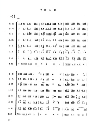 欢乐歌中花六板紫竹调金蛇狂舞八月桂花遍地开彩云追月民族管弦乐