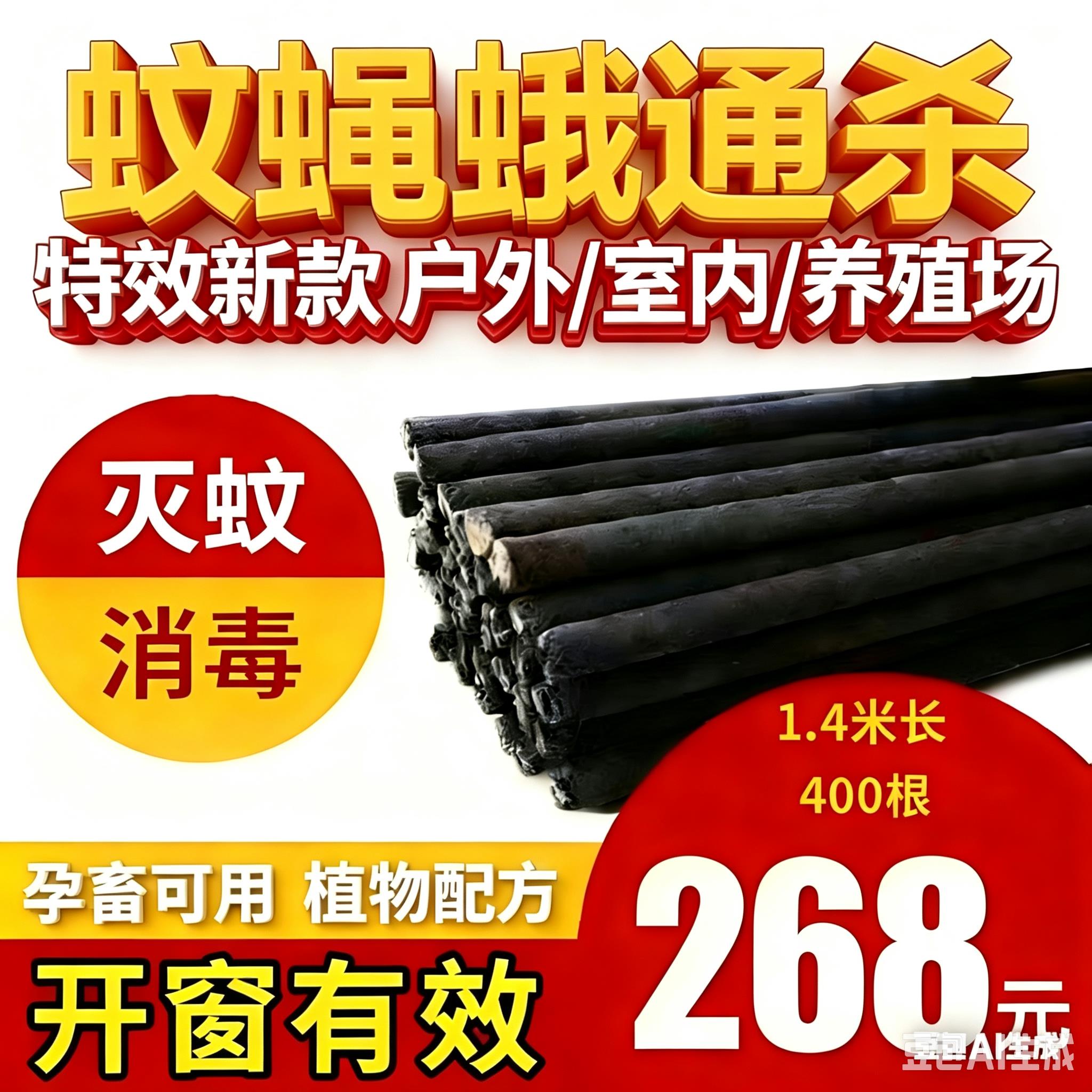 畜牧蚊香养殖场专用兽用蚊香猪用1米4加长加粗蚊香家禽灭蚊棒驱蚊