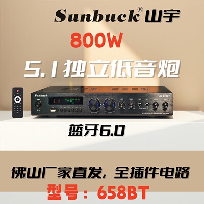 山宇蓝牙5.1声道功放低音炮110V