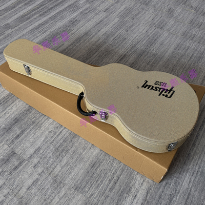 Gibson吉普森 ES335爵士电吉他专用琴盒琴箱 高档黄纹带锁吉他盒